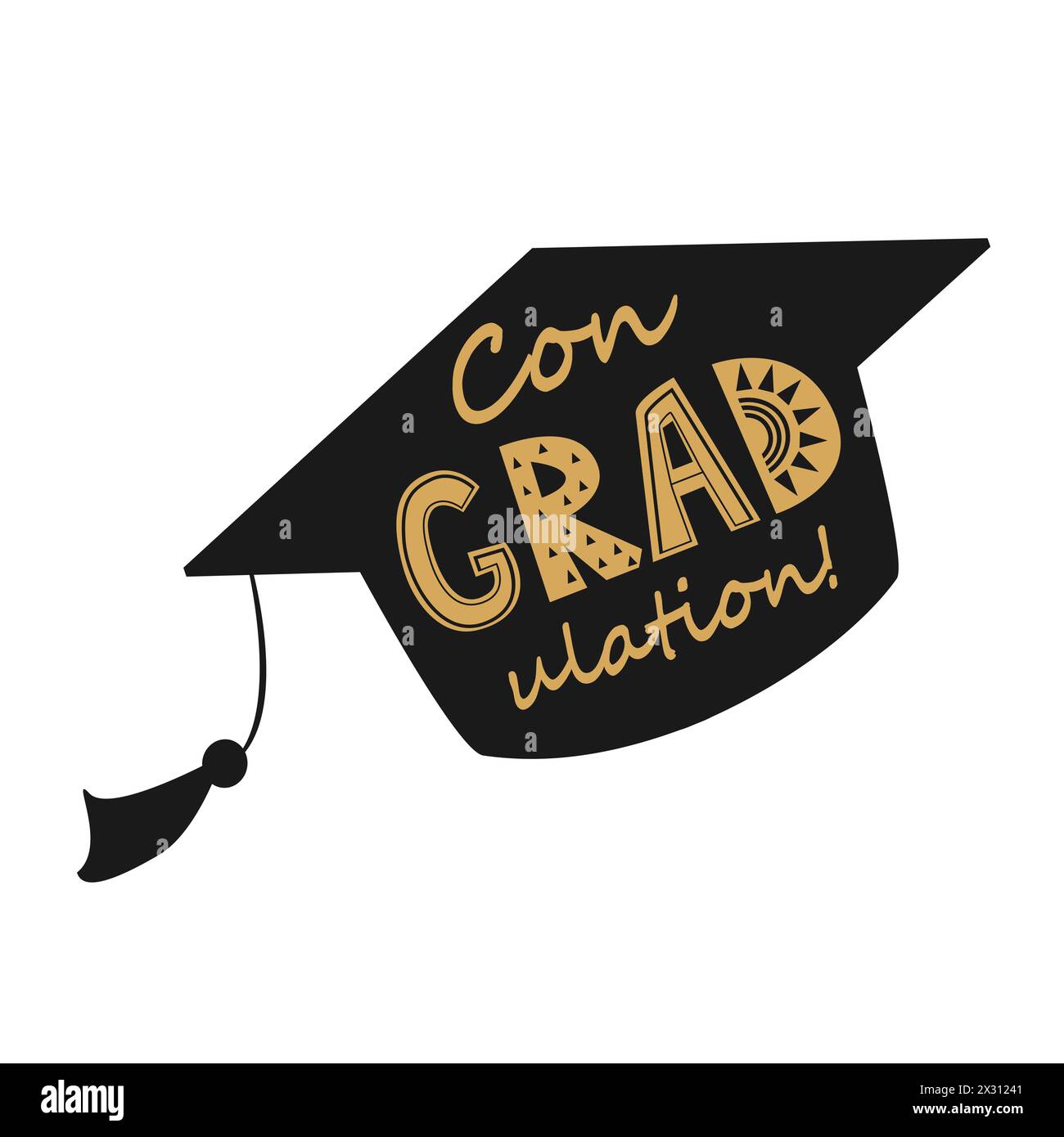 Congratulations on graduation, graduate cap with Congradulation ...