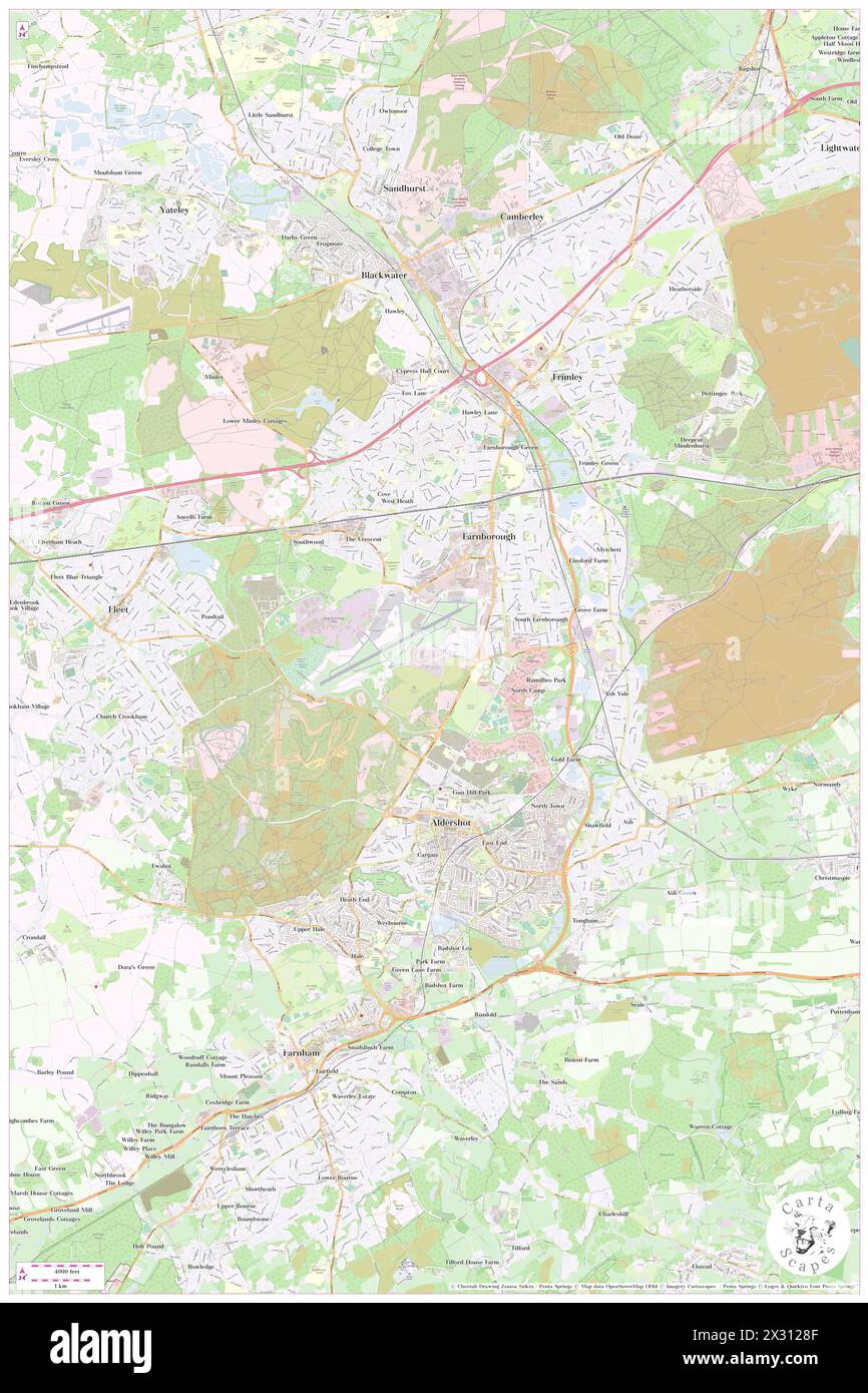 Map of rushmoor Cut Out Stock Images & Pictures - Alamy
