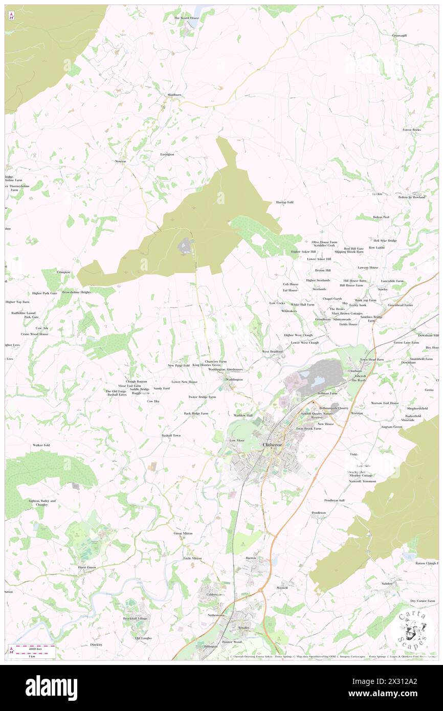 Ribble valley map Cut Out Stock Images & Pictures - Alamy