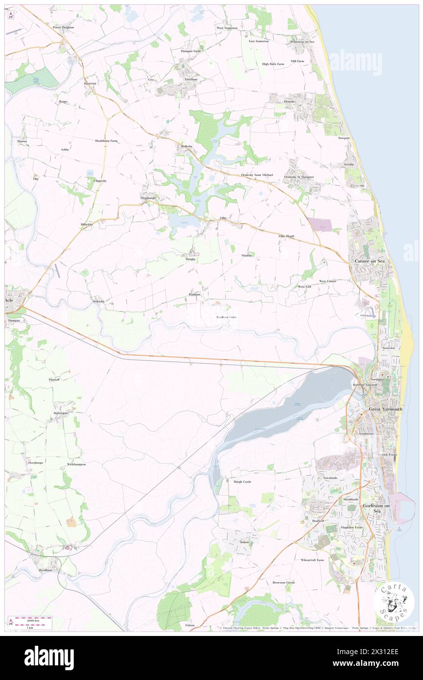 Map of great yarmouth Cut Out Stock Images & Pictures - Alamy