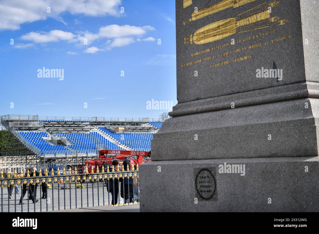 Paris, France, on April 23, 2024. This photograph shows the ongoing ...