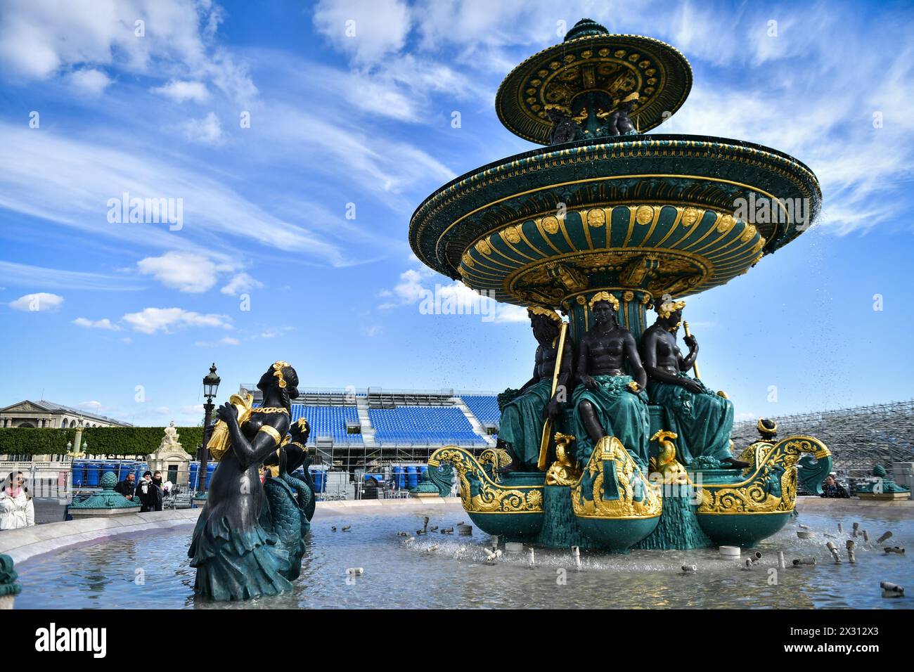This photograph shows the ongoing construction work for the upcoming ...