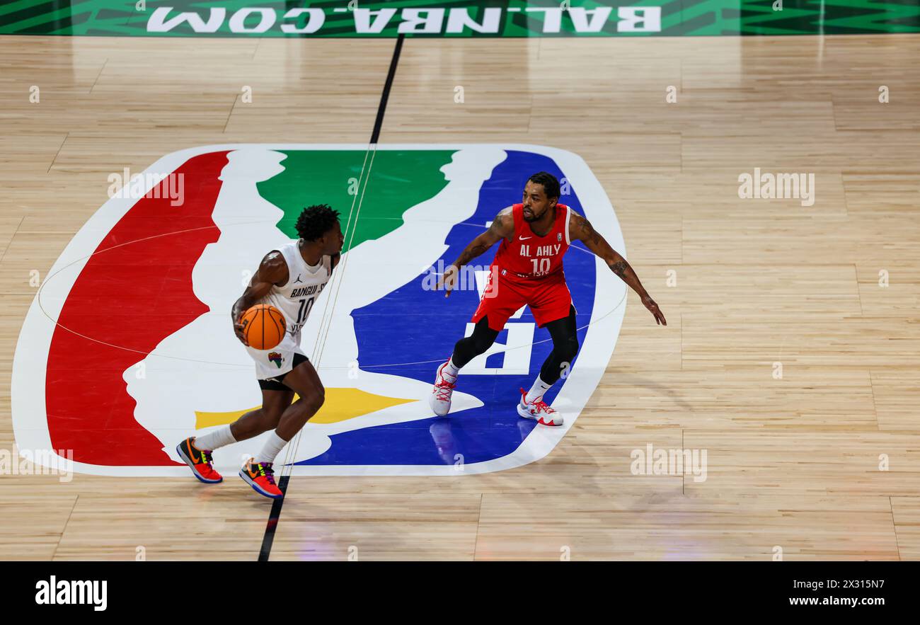 CAIRO, EGYPT - APRIL 22: a general view of basketball court arena with ...