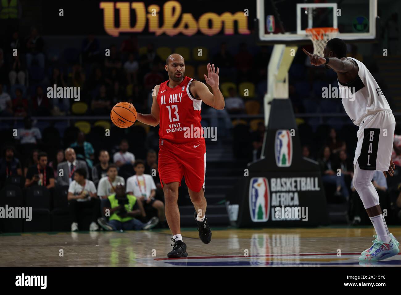 CAIRO, EGYPT - APRIL 22: Amr Sherif Mohamed El Gendy Abdelhalim of the Al Ahly match against ...