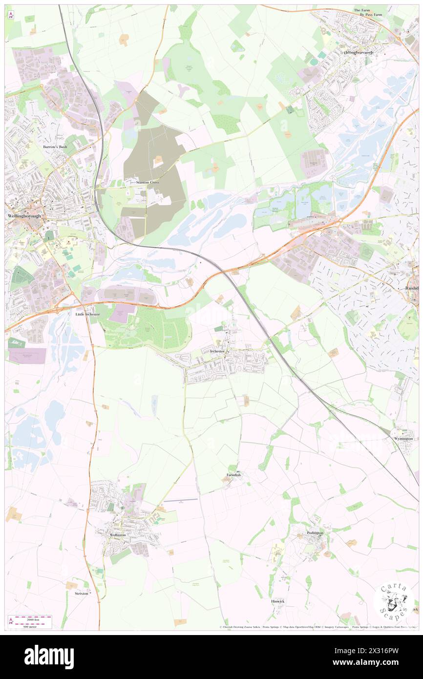 Map of irchester hi-res stock photography and images - Alamy