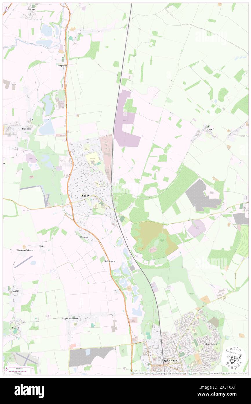 Map of sandy Cut Out Stock Images & Pictures - Alamy