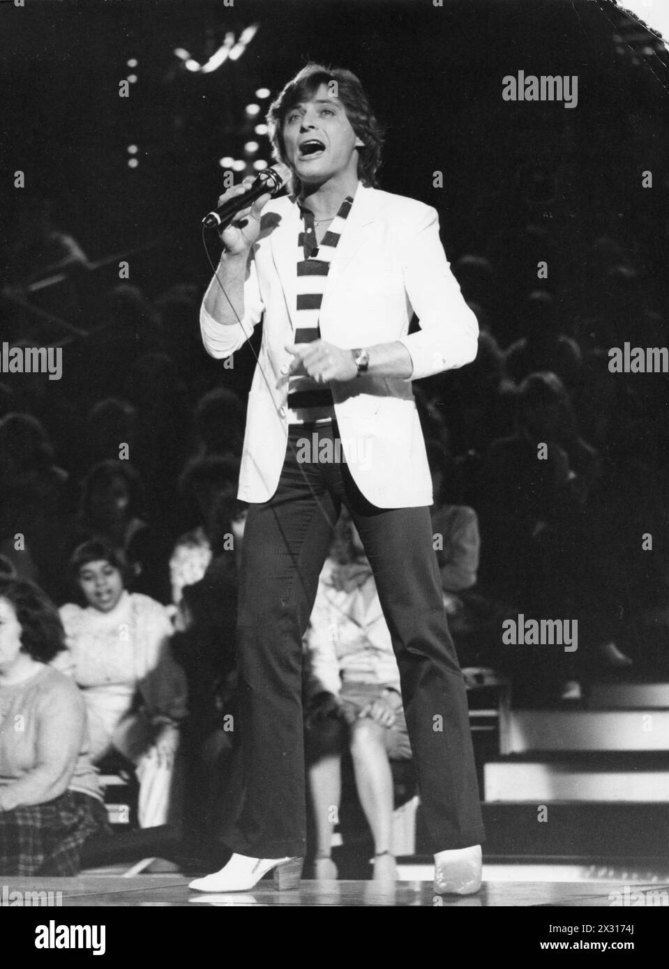 Seaberg, Marc, German pop singer, stage performance in the telecast ...