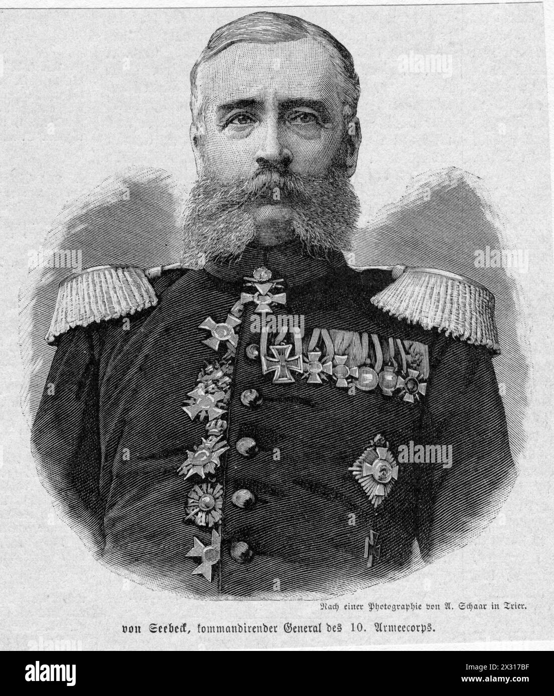 Seebeck, August von, 16.4.1834 - 27.11.1914, Prussian general ...