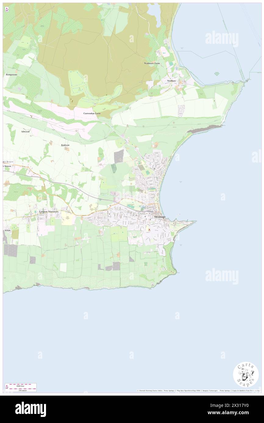 Map of swanage hi-res stock photography and images - Alamy