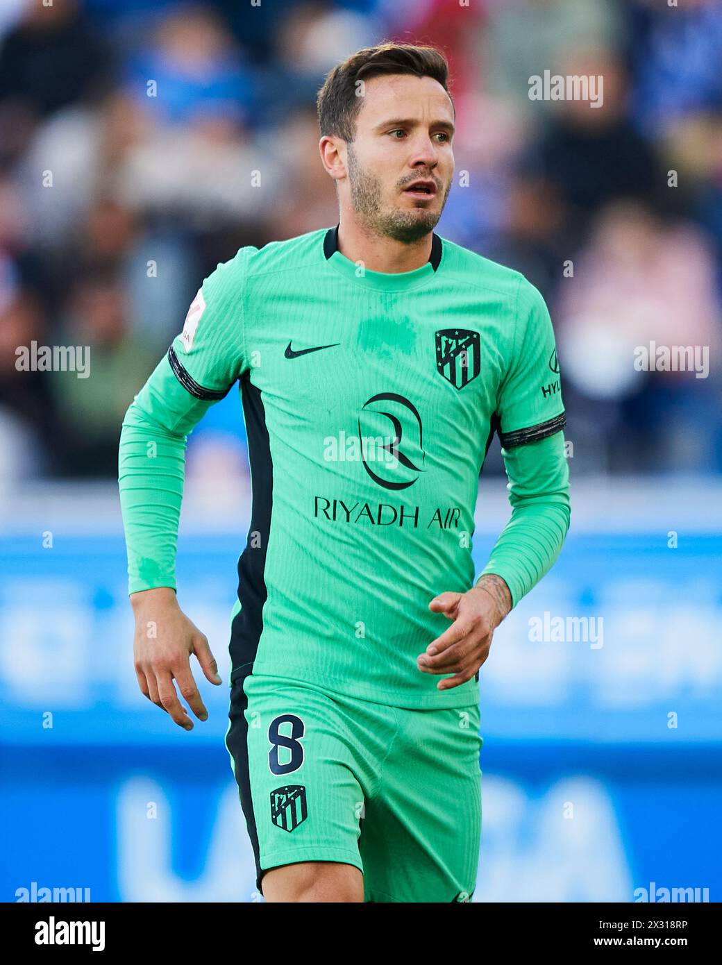 Saul Niguez of Atletico de Madrid looks on during the LaLiga EA Sports ...
