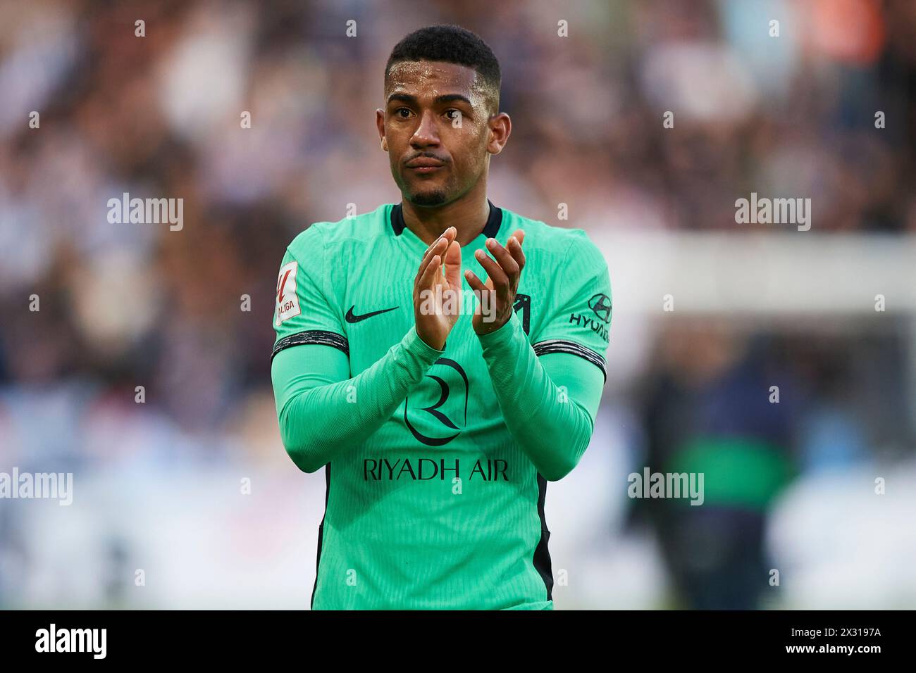 Samuel Lino of Atletico de Madrid looks on during the LaLiga EA Sports ...