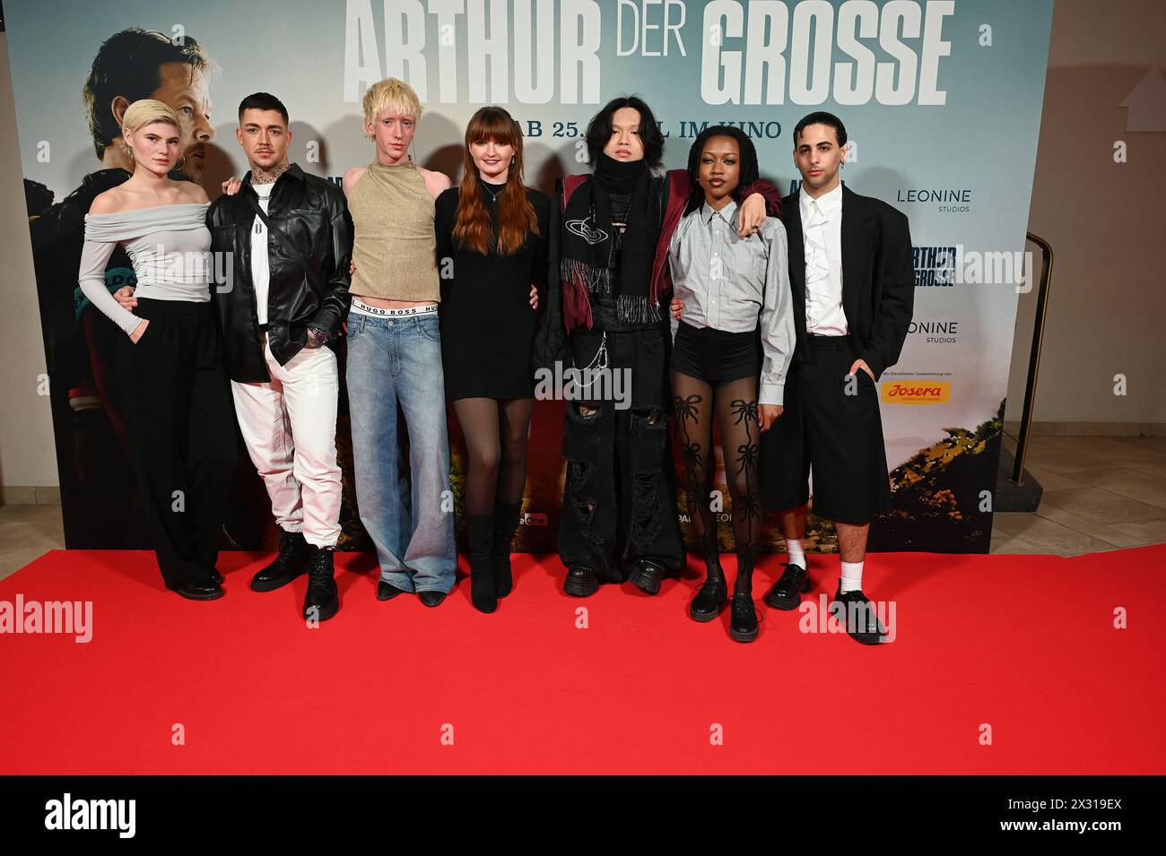 Cologne, Germany. 22nd Apr, 2024. Model Lea Oude, Lucas Schwarze, Yanik ...