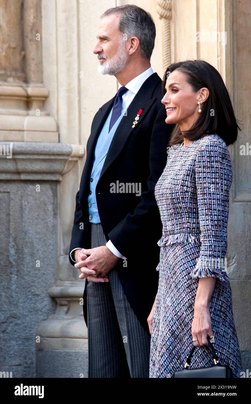 König Felipe VI. von Spanien und Königin Letizia von Spanien bei der ...