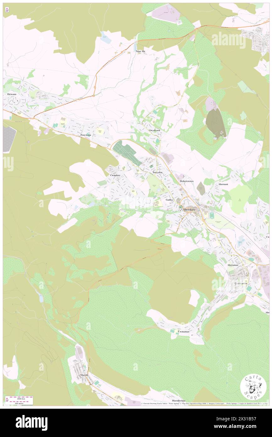 Map of aberdare hi-res stock photography and images - Alamy