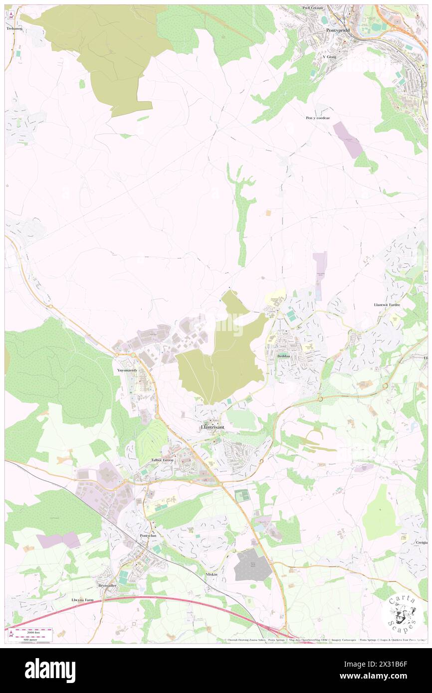 Rhondda map hi-res stock photography and images - Alamy