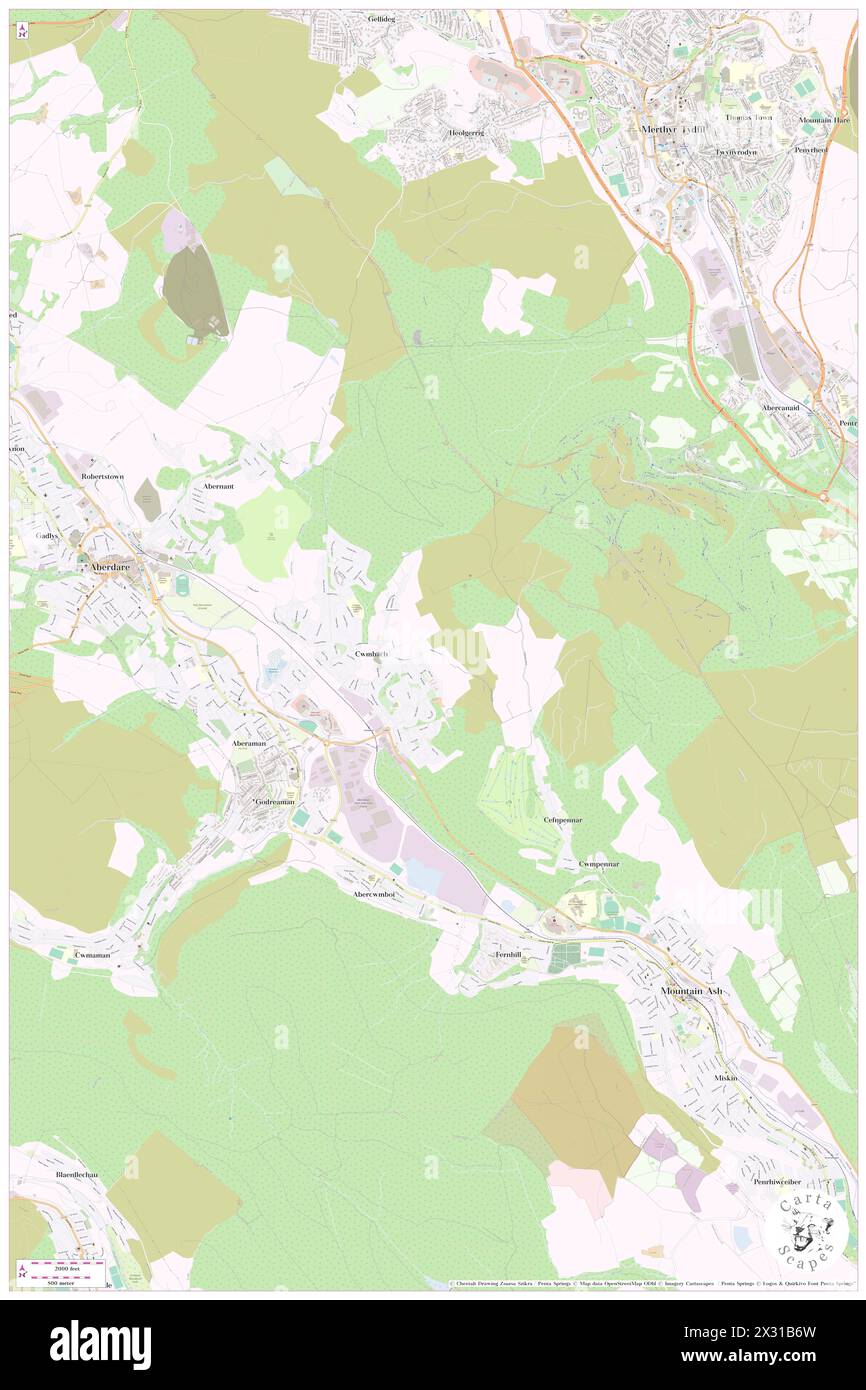 Rhondda map hi-res stock photography and images - Alamy