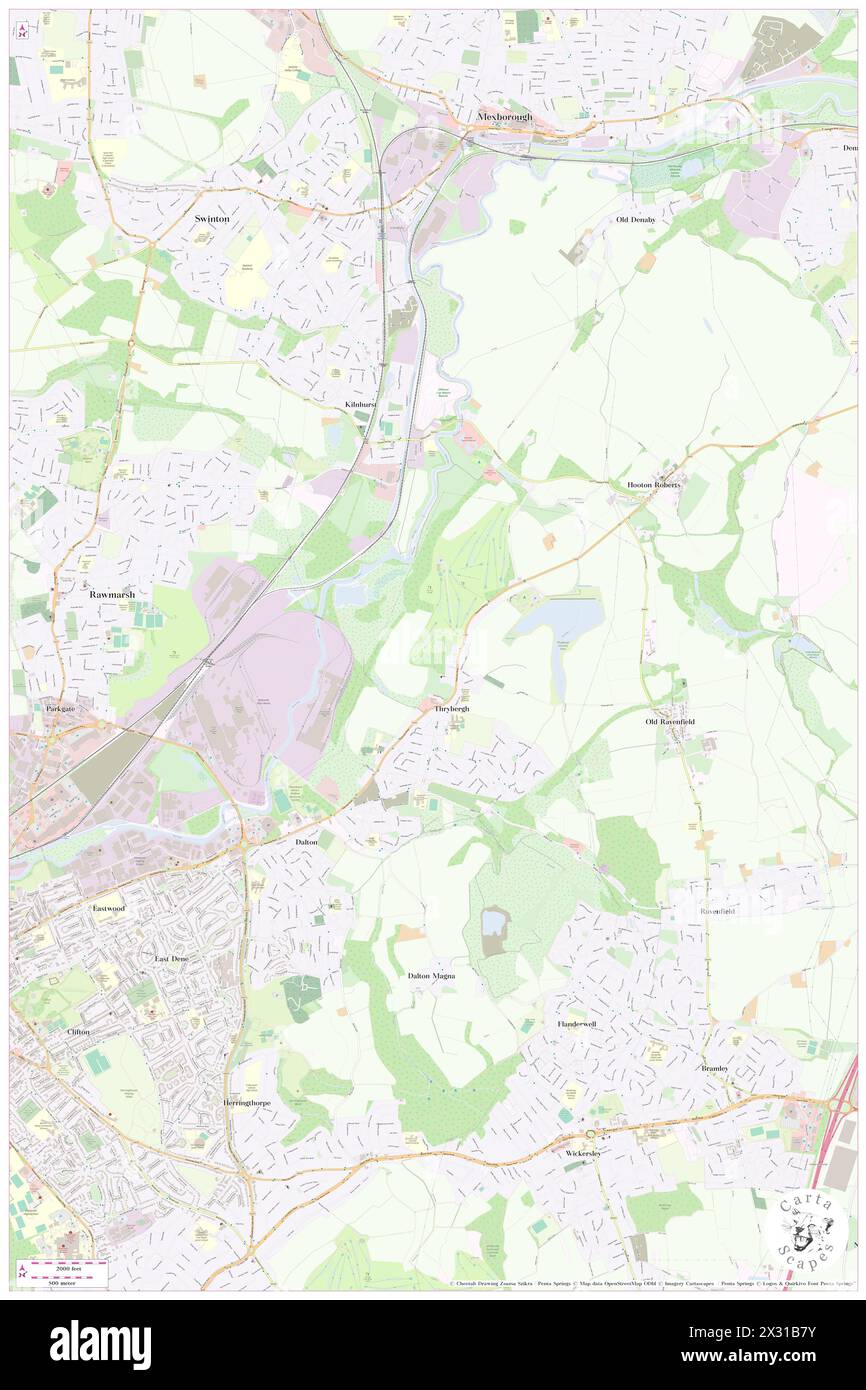 Rotherham map hi-res stock photography and images - Alamy