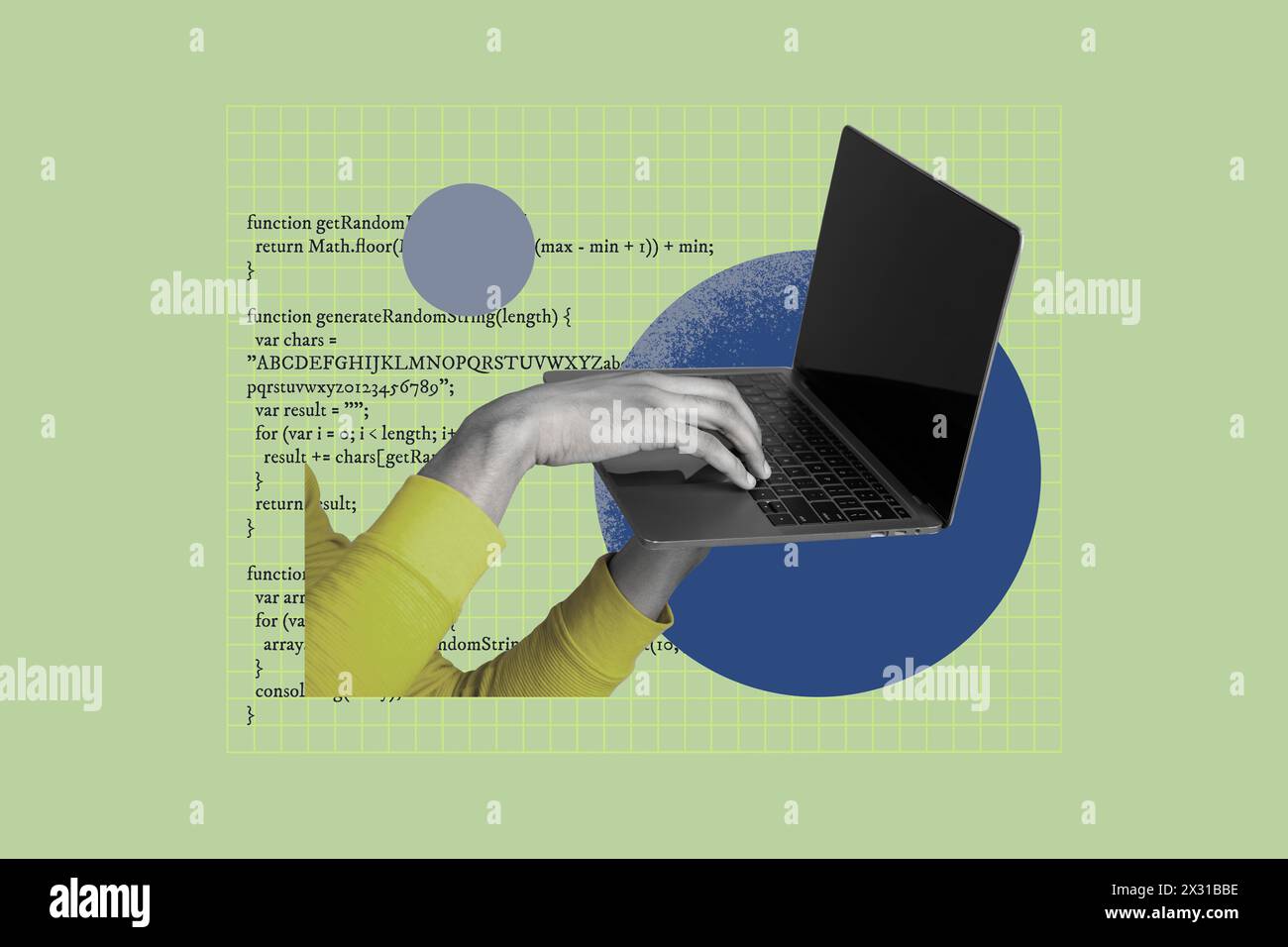 Composite photo collage of hand type macbook device search information ...