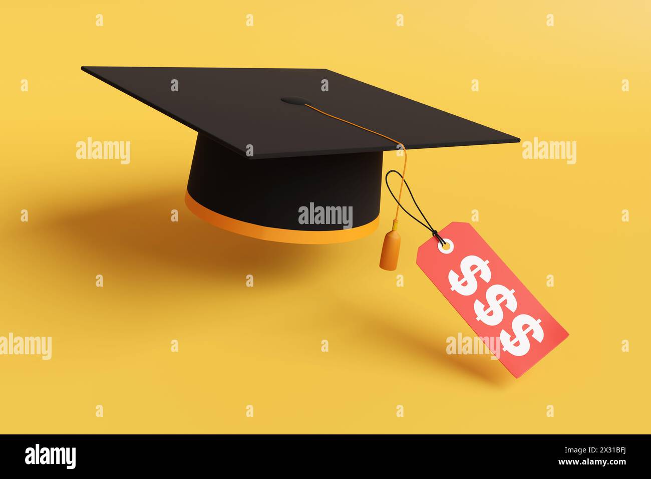 Graduate cap with price tag hi-res stock photography and images - Alamy