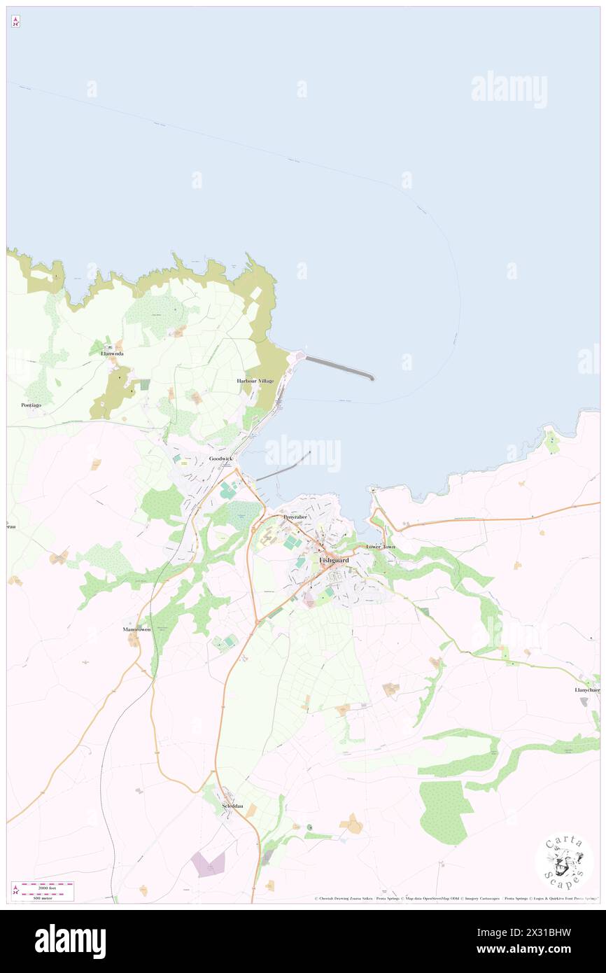Fishguard and Goodwick, Pembrokeshire, GB, United Kingdom, Wales, N 51 ...