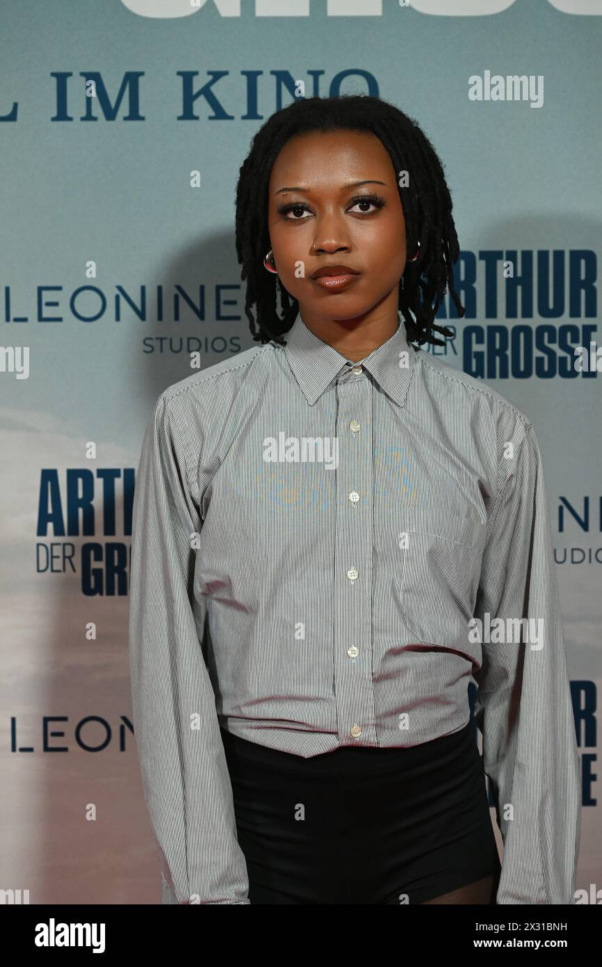 22 April 2024, North Rhine-Westphalia, Cologne: Model Marcia Edhere ...