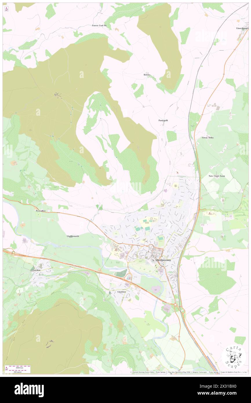 Map of abergavenny hi-res stock photography and images - Alamy