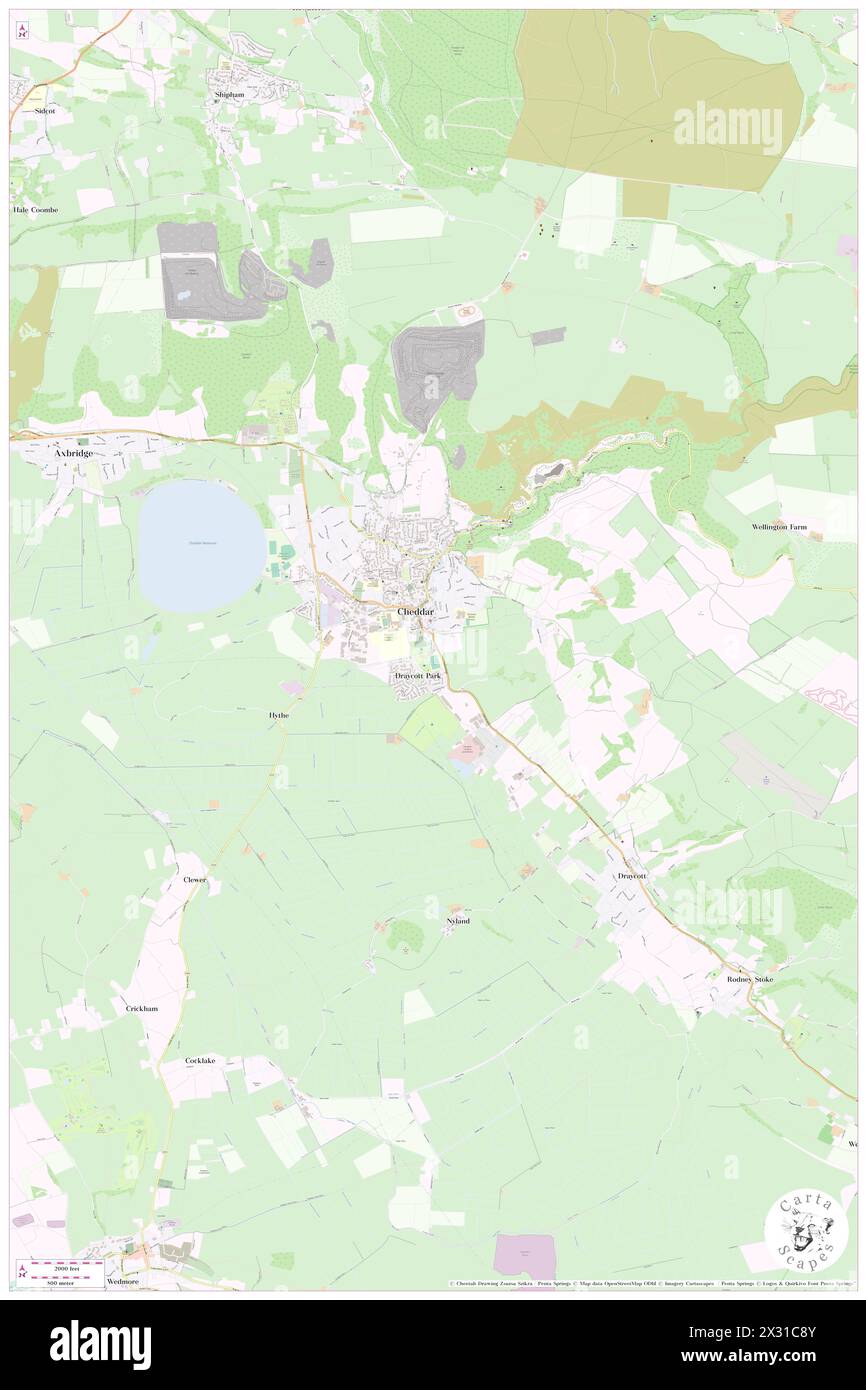 Cheddar somerset map Cut Out Stock Images & Pictures - Alamy