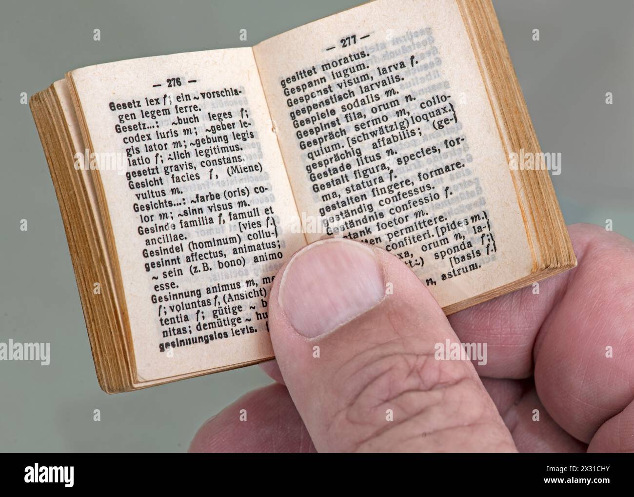 literature, Liliput Langenscheidt dictionary German-Latin, small ...