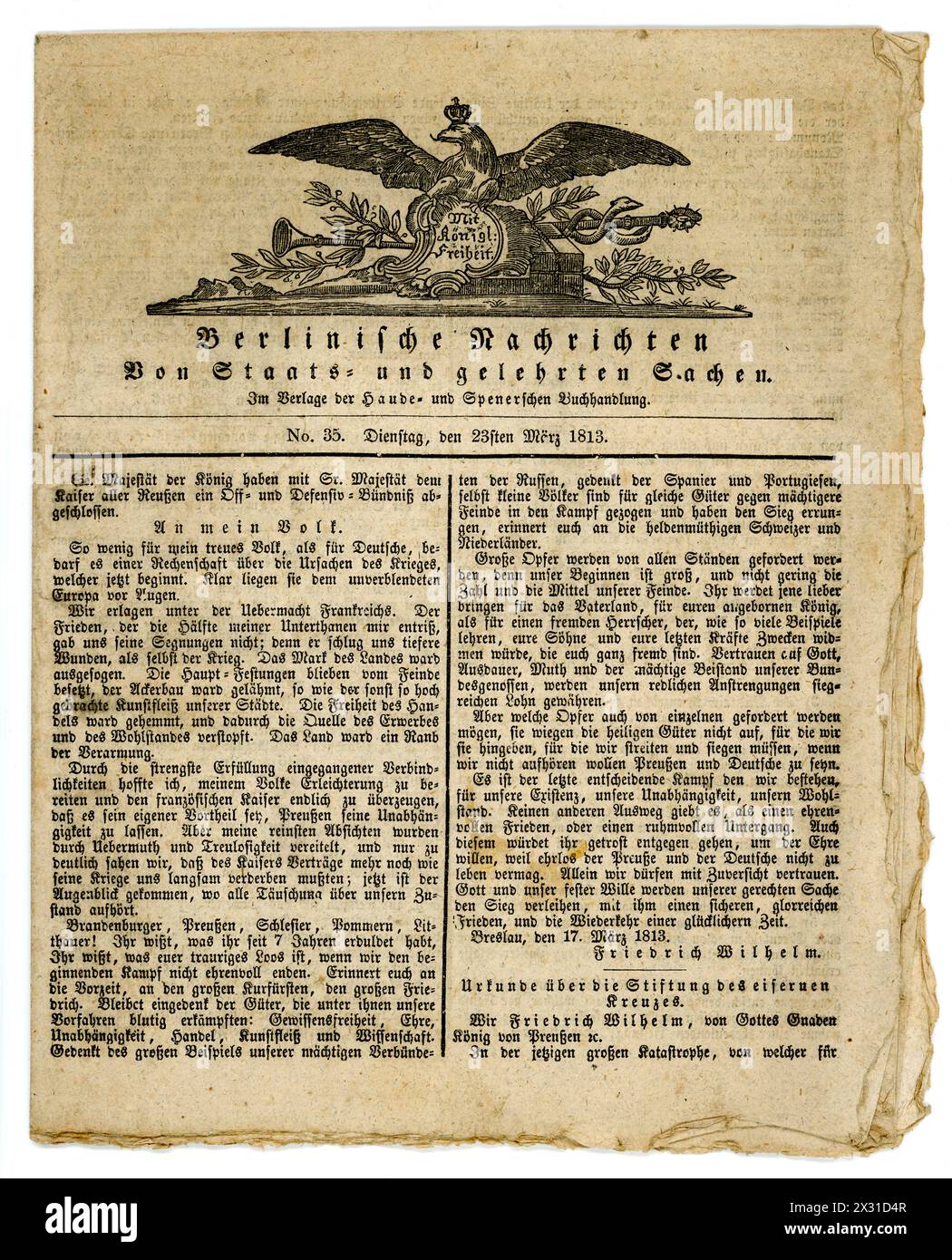 Prussian newspaper Cut Out Stock Images & Pictures - Alamy