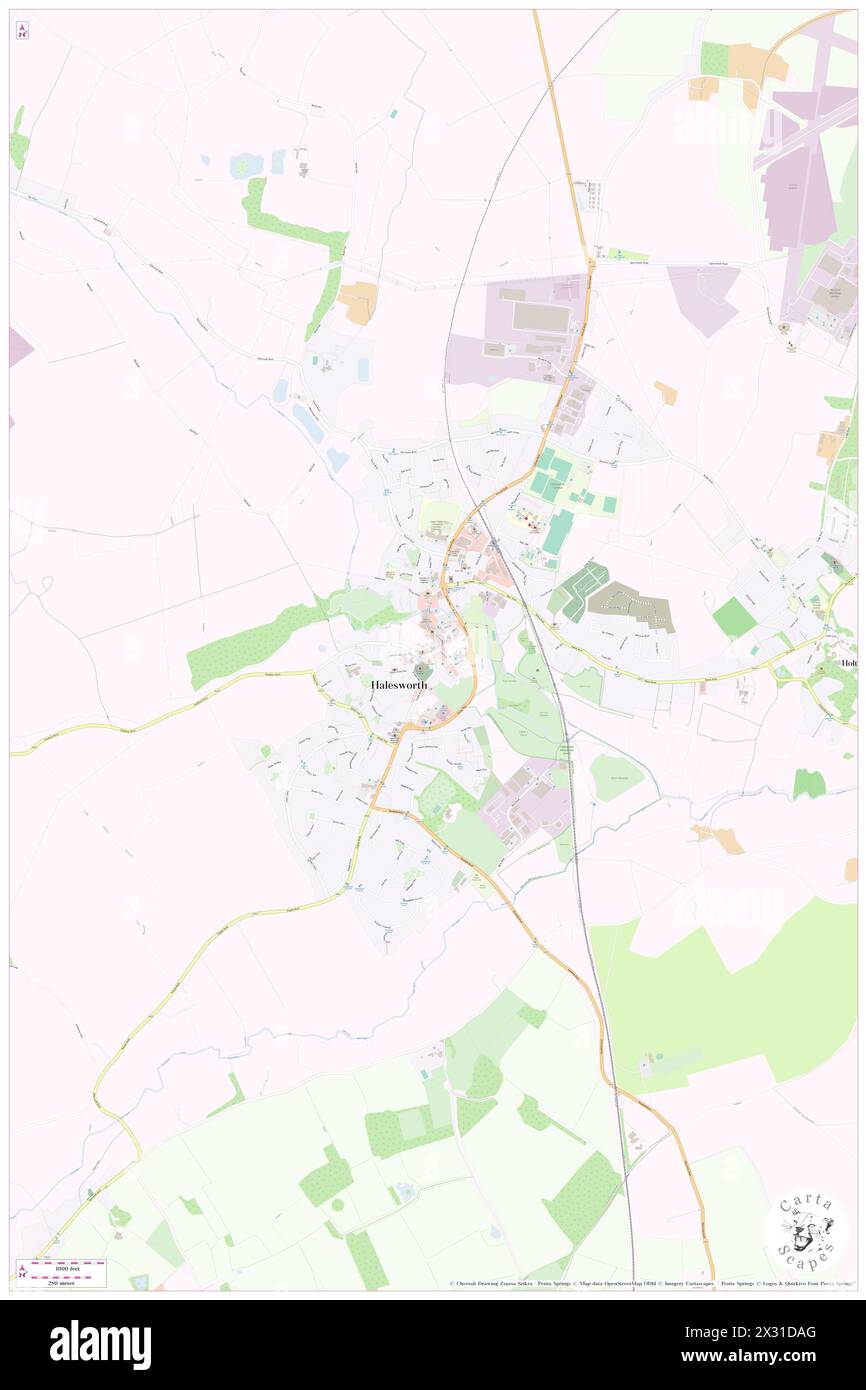 Map of halesworth Cut Out Stock Images & Pictures - Alamy