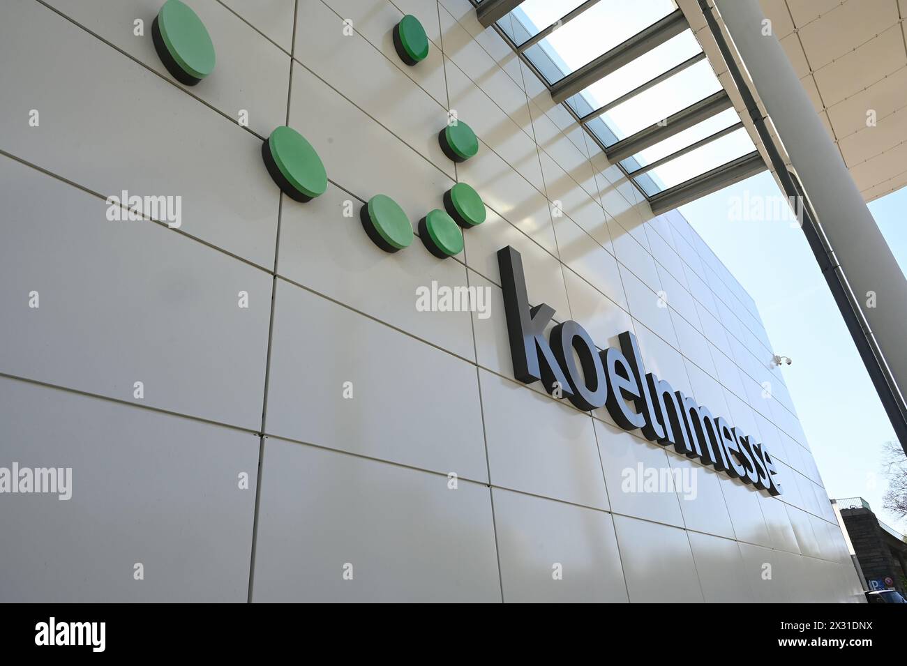 Cologne, Germany. 23rd Apr, 2024. Logo, lettering of Kölnmesse at the ...