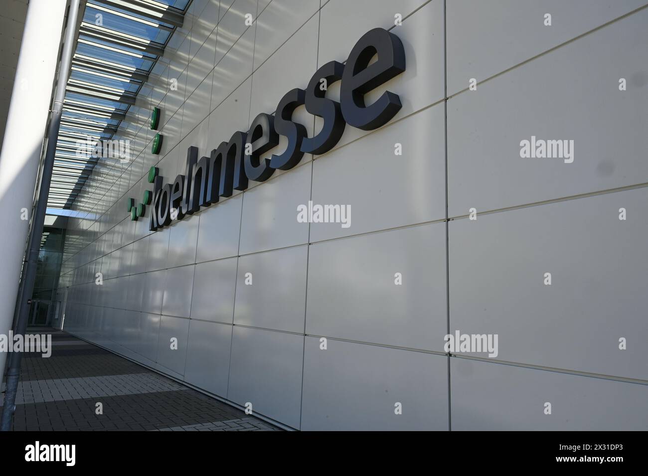 Cologne, Germany. 23rd Apr, 2024. Logo, lettering of Kölnmesse at the ...