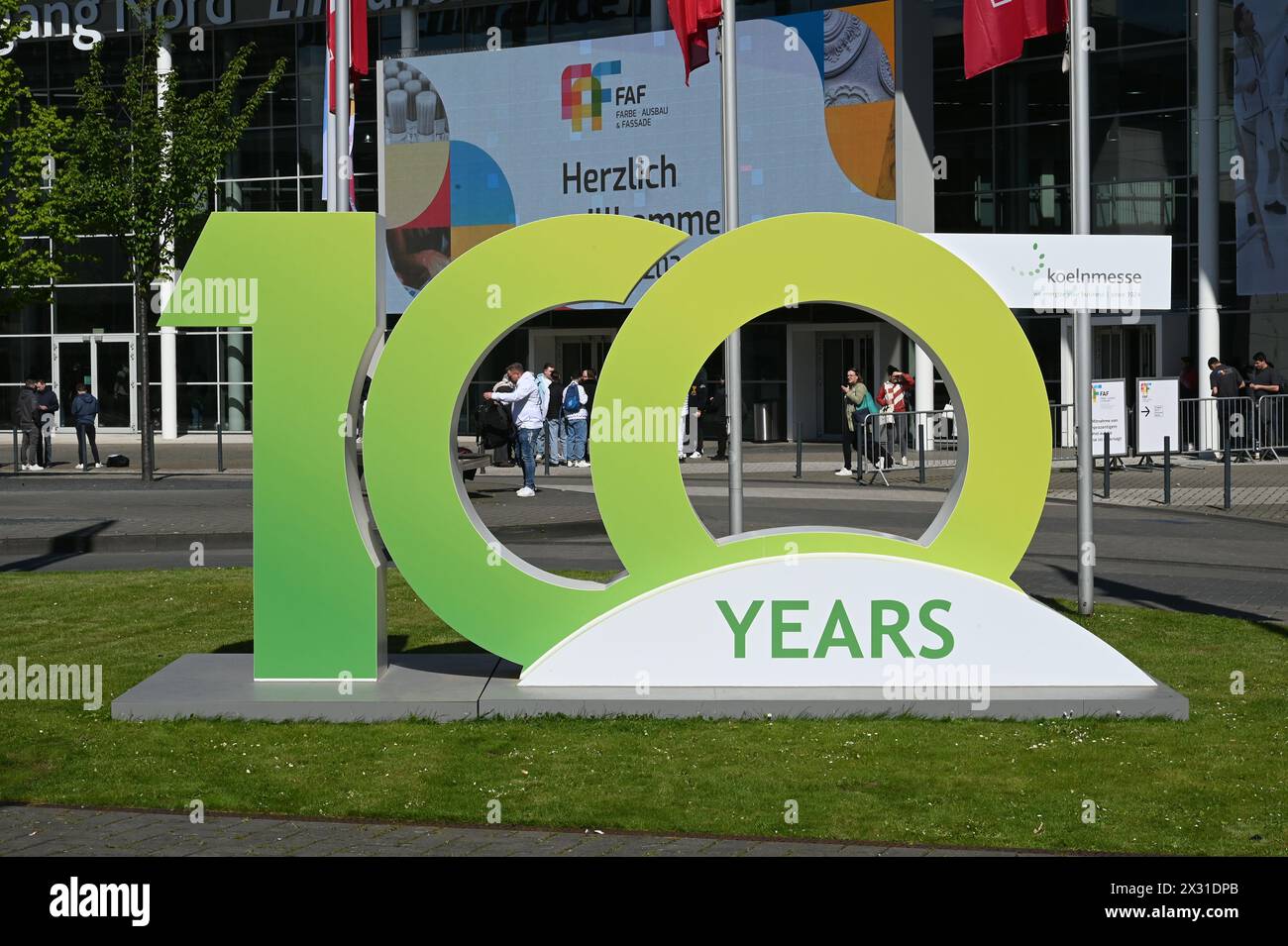 Cologne, Germany. 23rd Apr, 2024. Logo, lettering of Kölnmesse at the ...