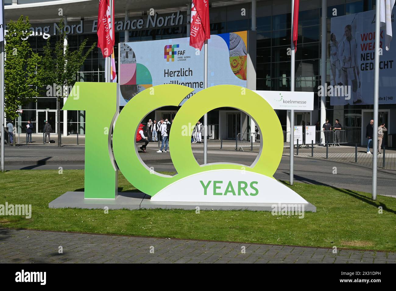 Cologne, Germany. 23rd Apr, 2024. Logo, lettering of Kölnmesse at the ...