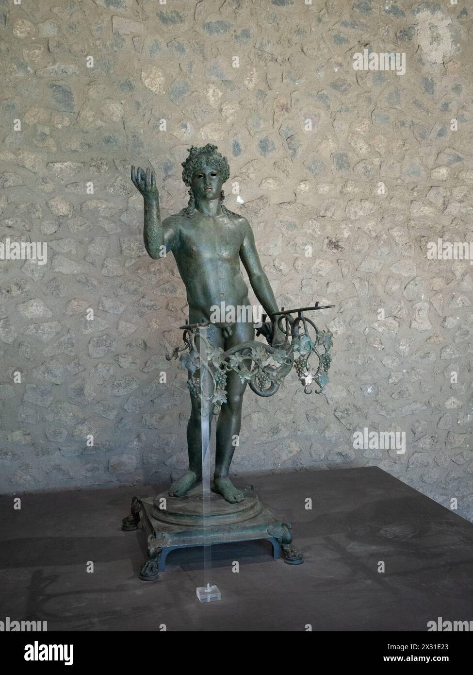 Statue of Efebo, during the exhibition Art and Sensuality in the Houses ...