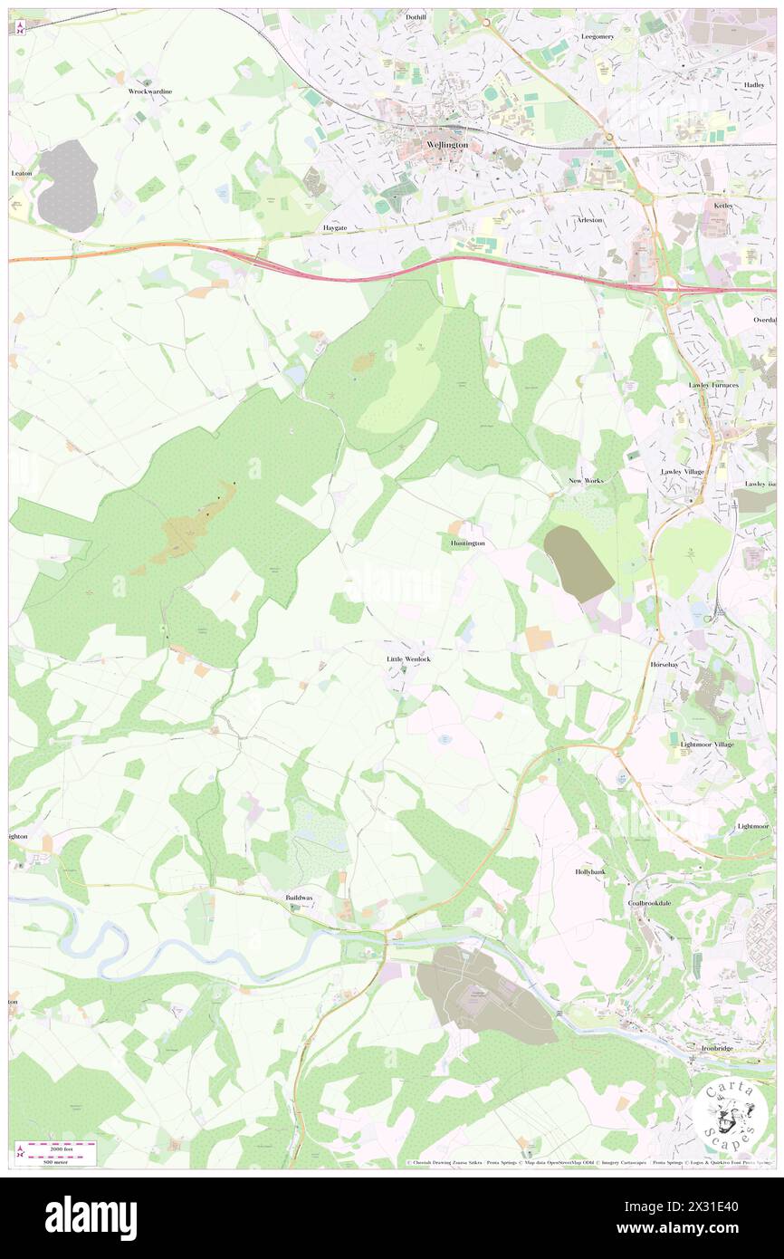 Much wenlock map hi-res stock photography and images - Alamy