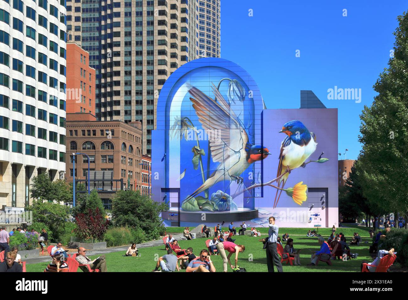 geography / travel, USA, Massachusetts, Boston, Greenway Wall Mural ...