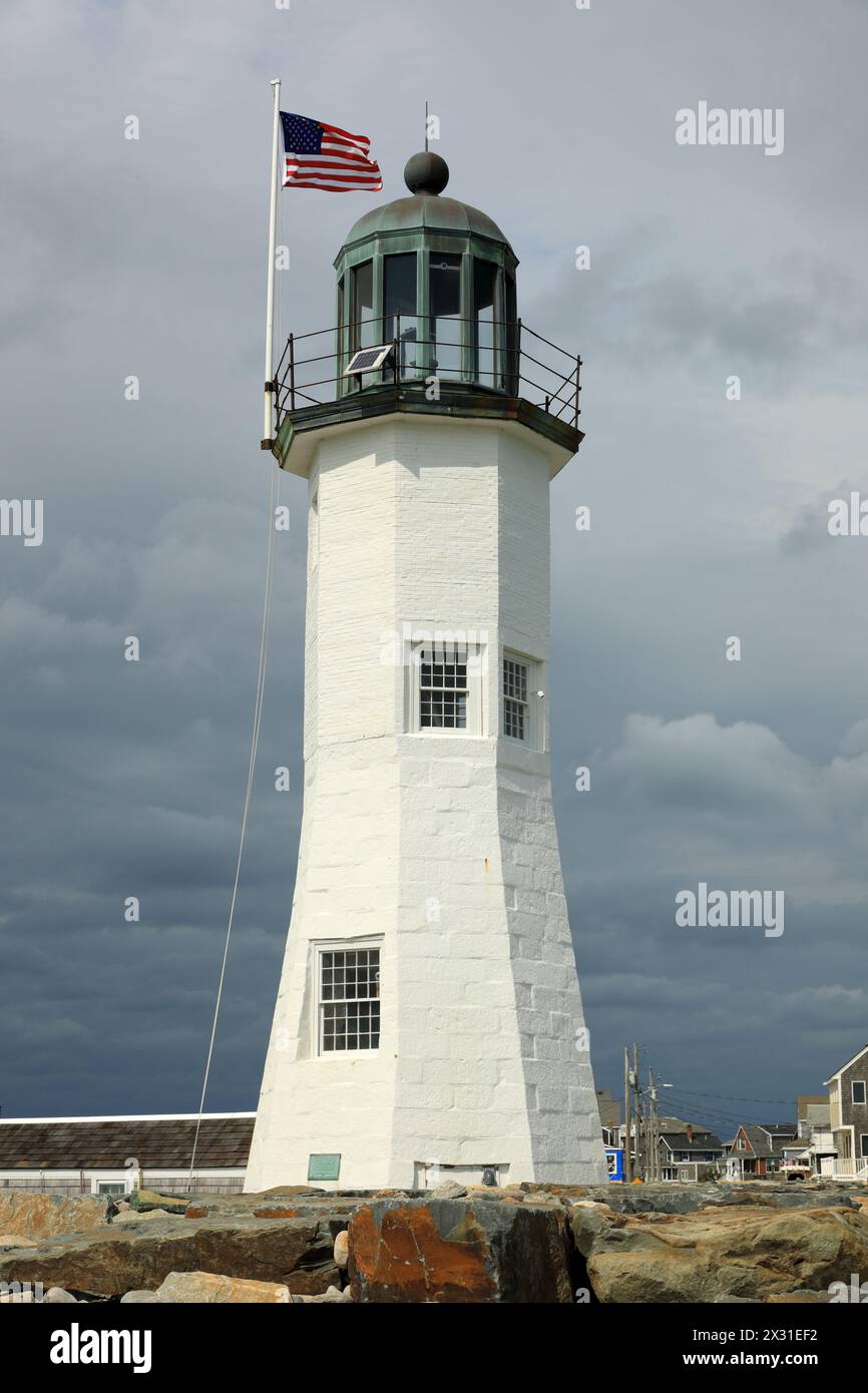 geography / travel, USA, Massachusetts, Scituate, Old Scituate Light ...