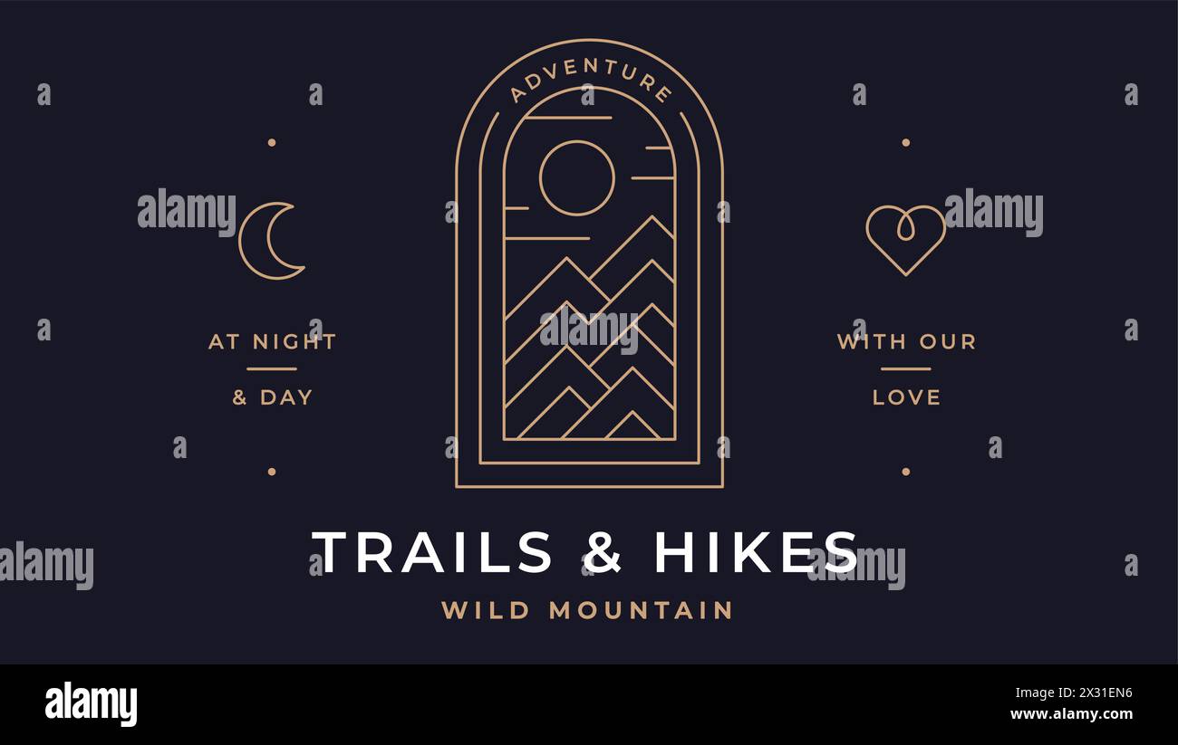 Trails hiking Stock Vector Images - Alamy