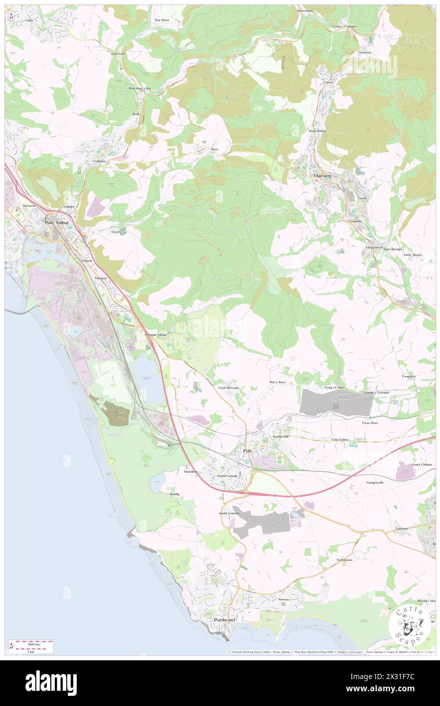 Port talbot map Cut Out Stock Images & Pictures - Alamy