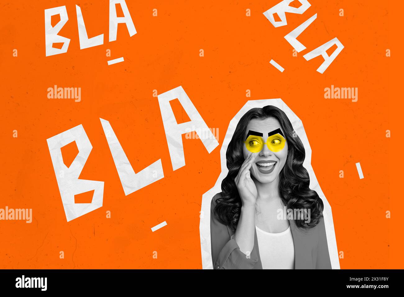 Bla bla gesture woman hi-res stock photography and images - Alamy