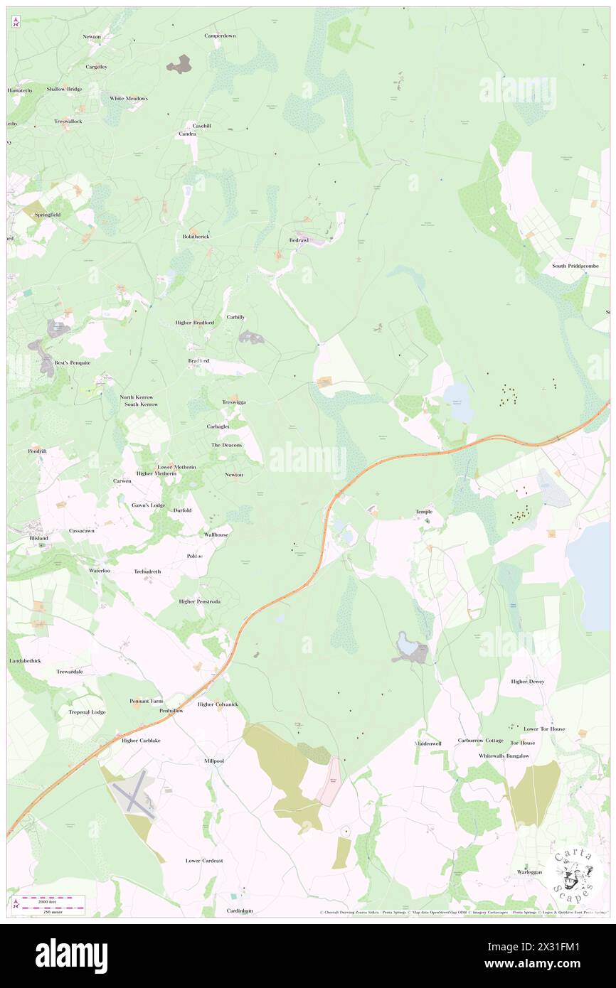 Map of blisland hi-res stock photography and images - Alamy