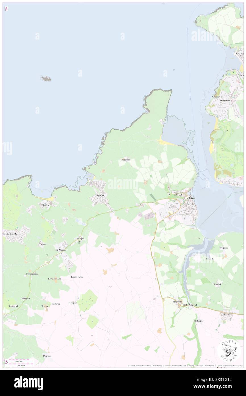 Map of padstow hi-res stock photography and images - Alamy