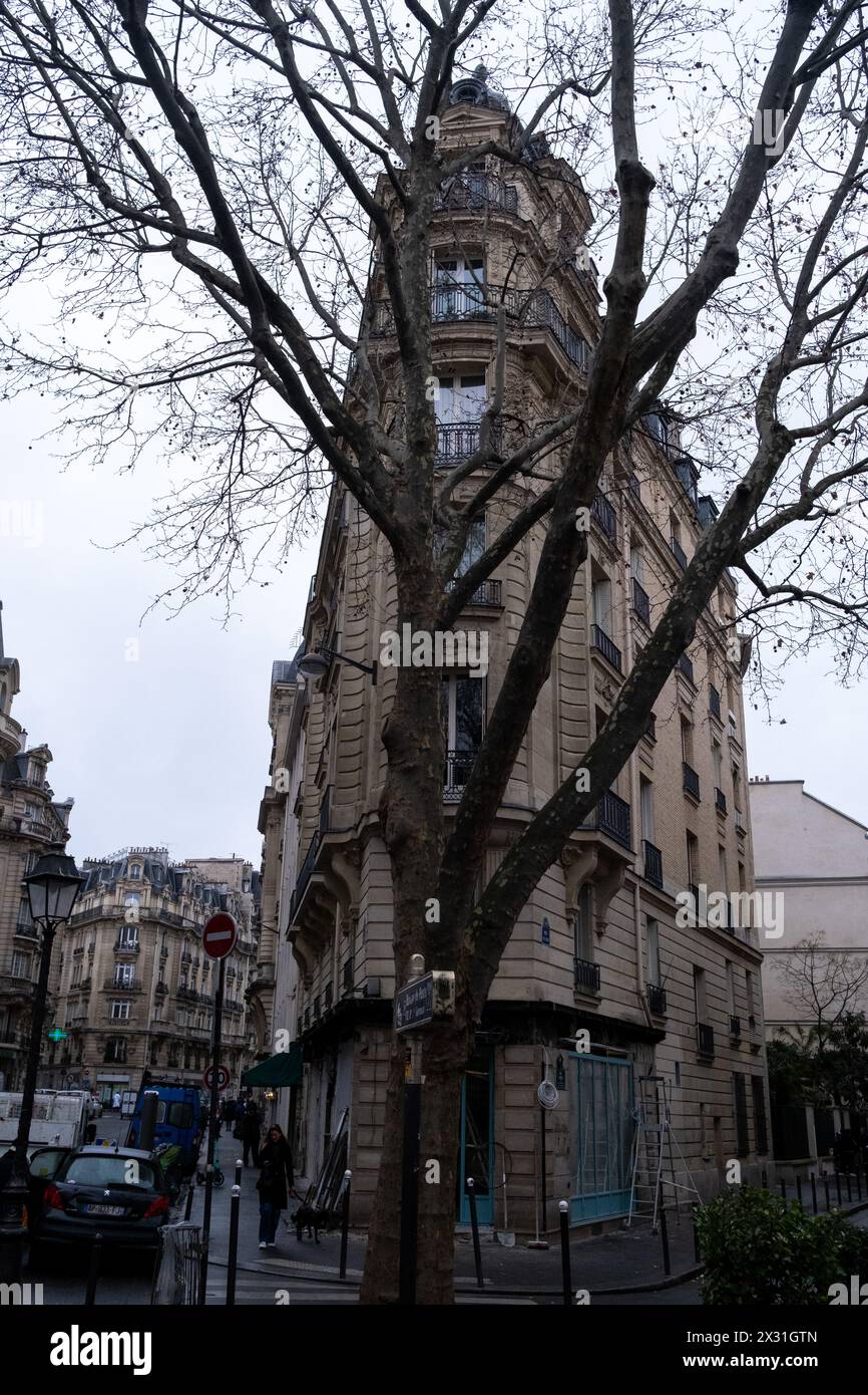 A Haussmann-style residential building in Paris, the capital of France ...