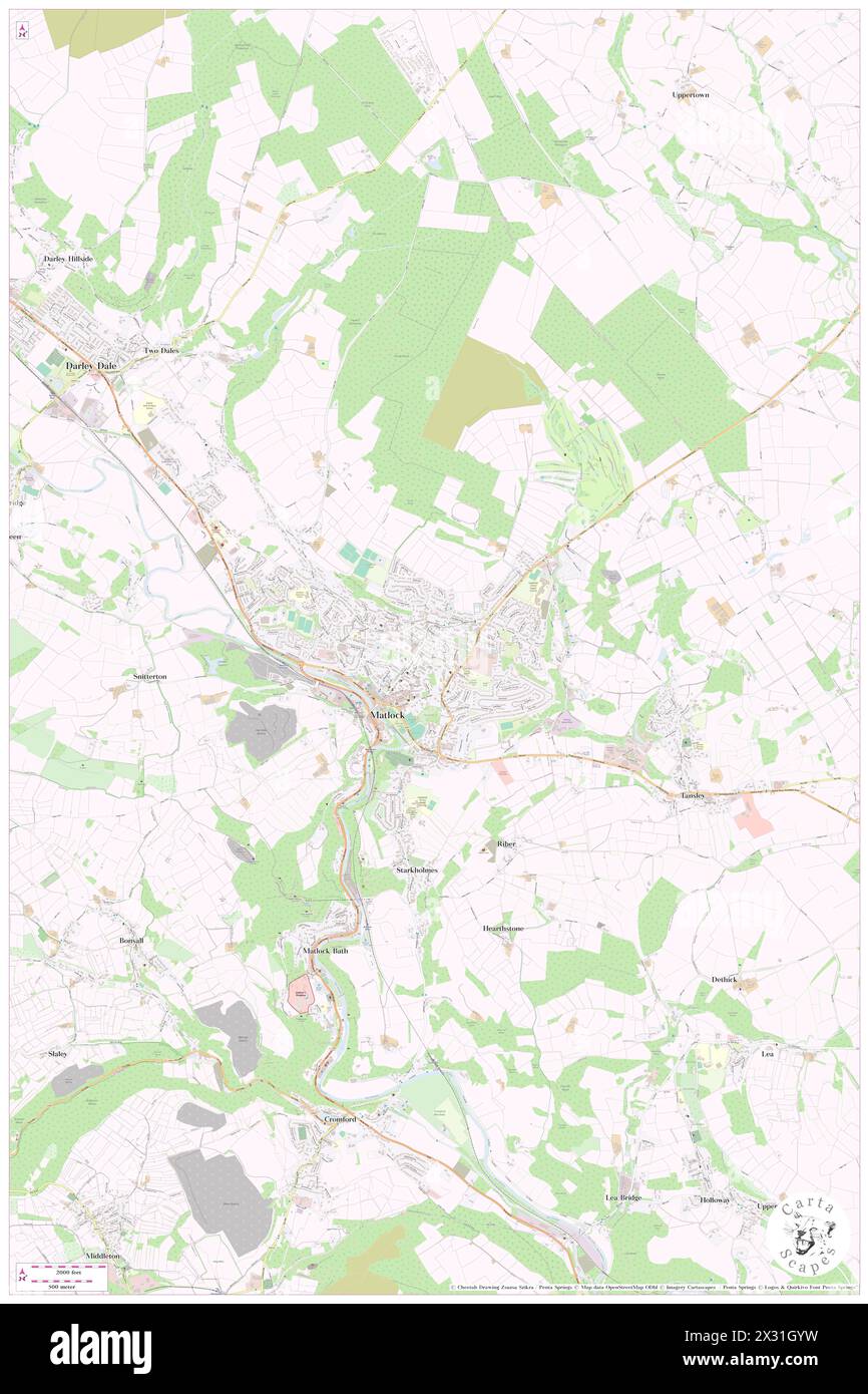 Map of matlock hi-res stock photography and images - Alamy