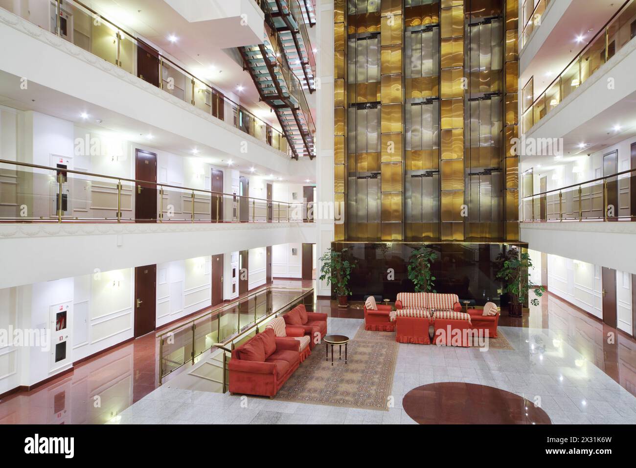 Elevators in atrium new hi-res stock photography and images - Alamy