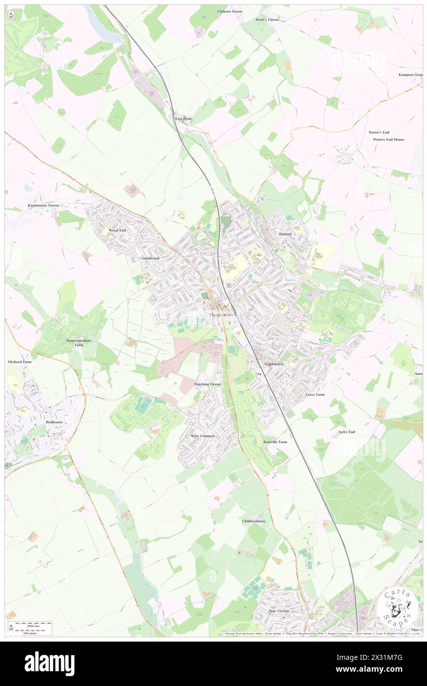Harpenden map hi-res stock photography and images - Alamy