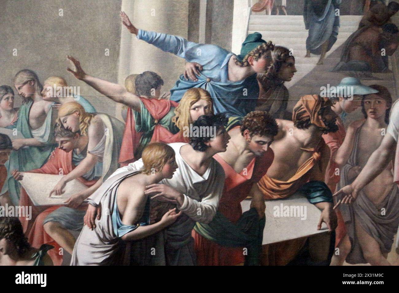 painting by Jean Broc Louvre - The school of Apelles Stock Photo - Alamy