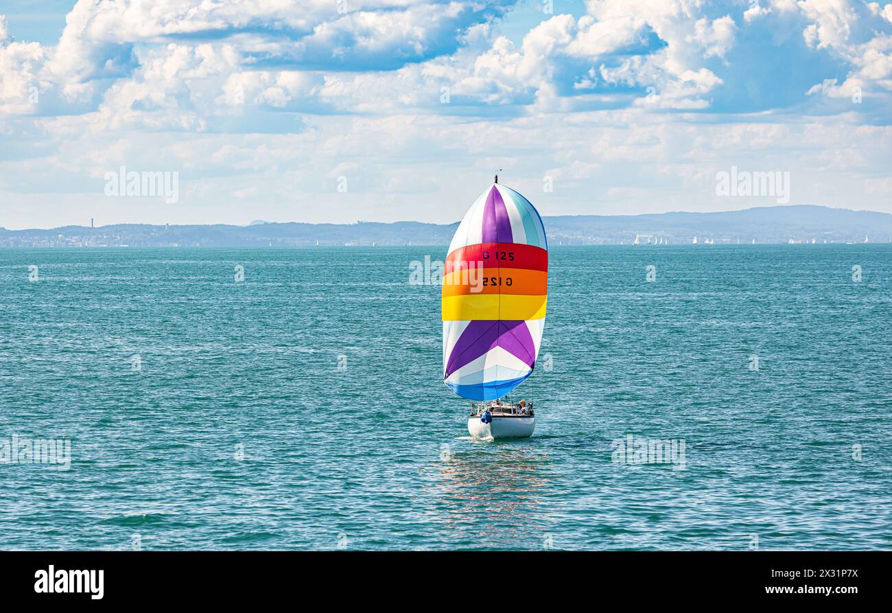 Ein Segelboot auf dem Bodensee. (Romanshorn, Schweiz, 21.08.2023 Stock ...