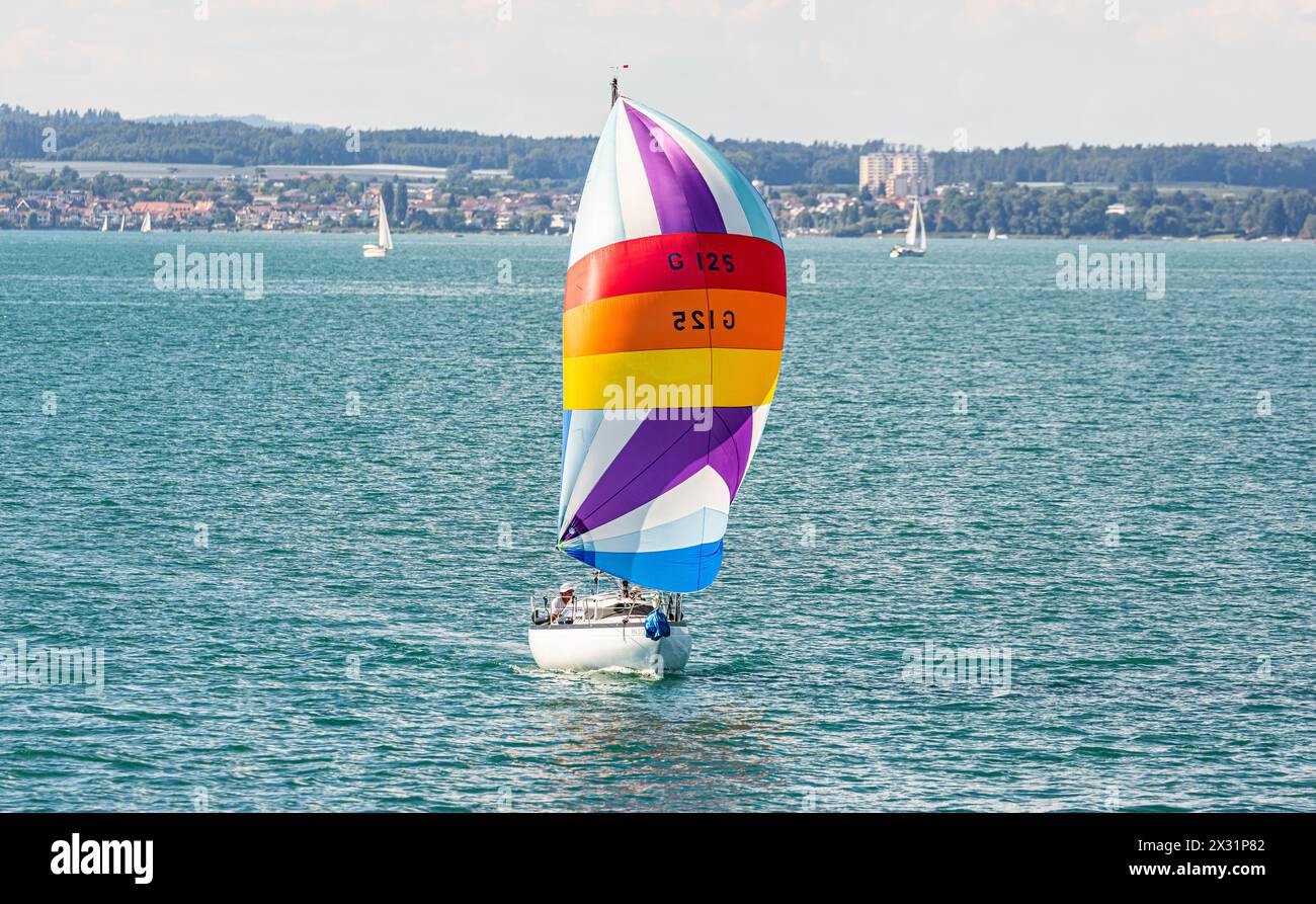 Ein Segelboot auf dem Bodensee. (Romanshorn, Schweiz, 21.08.2023 Stock ...
